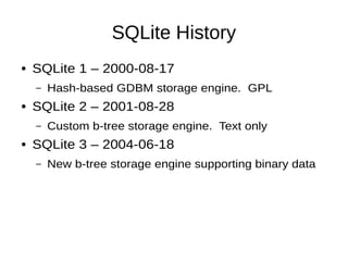 [db tech showcase Tokyo 2017] C23: Lessons from SQLite4 by SQLite.org ...