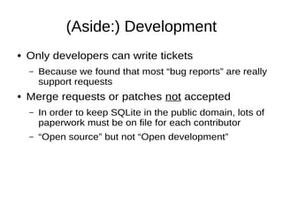 [db tech showcase Tokyo 2017] C23: Lessons from SQLite4 by SQLite.org ...