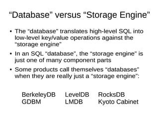 [db tech showcase Tokyo 2017] C23: Lessons from SQLite4 by SQLite.org - Richard Hipp | PDF