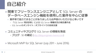[db tech showcase Sapporo 2015] A26:SQL Server Data Page Structure Deep ...