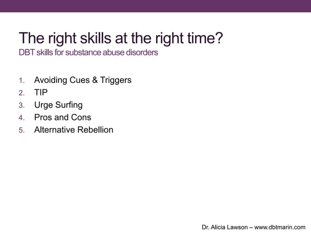 Dbt substance abuse presentation