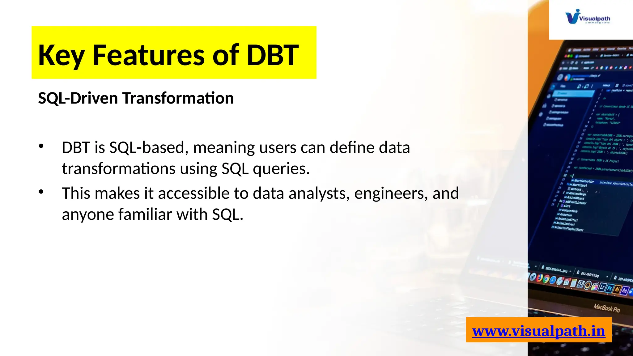 DBT Training in Hyderabad | Data Build Tool Training Online Course | PPTX