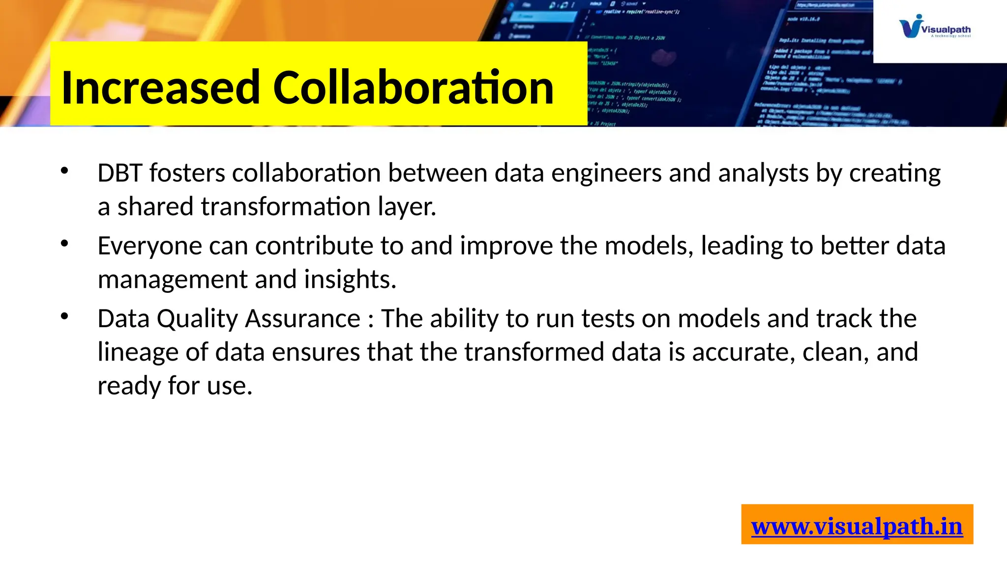 DBT Training in Hyderabad | Data Build Tool Training Online Course | PPTX