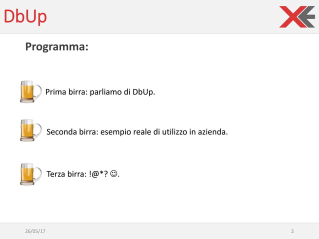 DbUp - A real case of database migration | PPTX