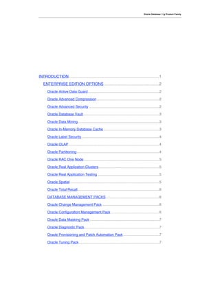 Oracle Database 11g Product Family | PDF | Databases | Computer Software and Applications