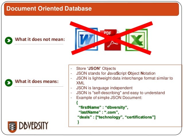 DBVersity MongoDB Online Training Presentations | PPT