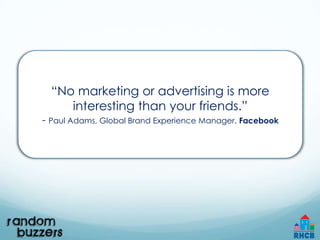 Random Buzzers: Driving word of mouth with a YA audience | PPTX