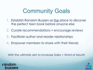 Random Buzzers: Driving word of mouth with a YA audience | PPTX