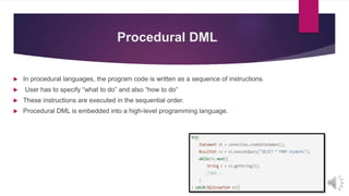 DATABASE LANGUAGES; DDL, DML, TCL, ETC.. | PPT