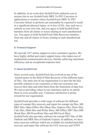 SysInfoTools DBX to PST Converter | PDF