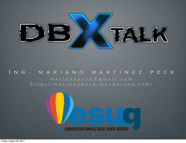 Dbxtalk Smalltalk Relational Database Suite Ppt