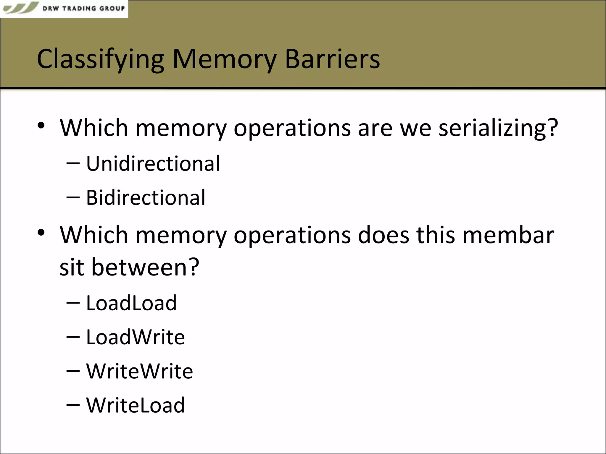Memory Barriers | PPT