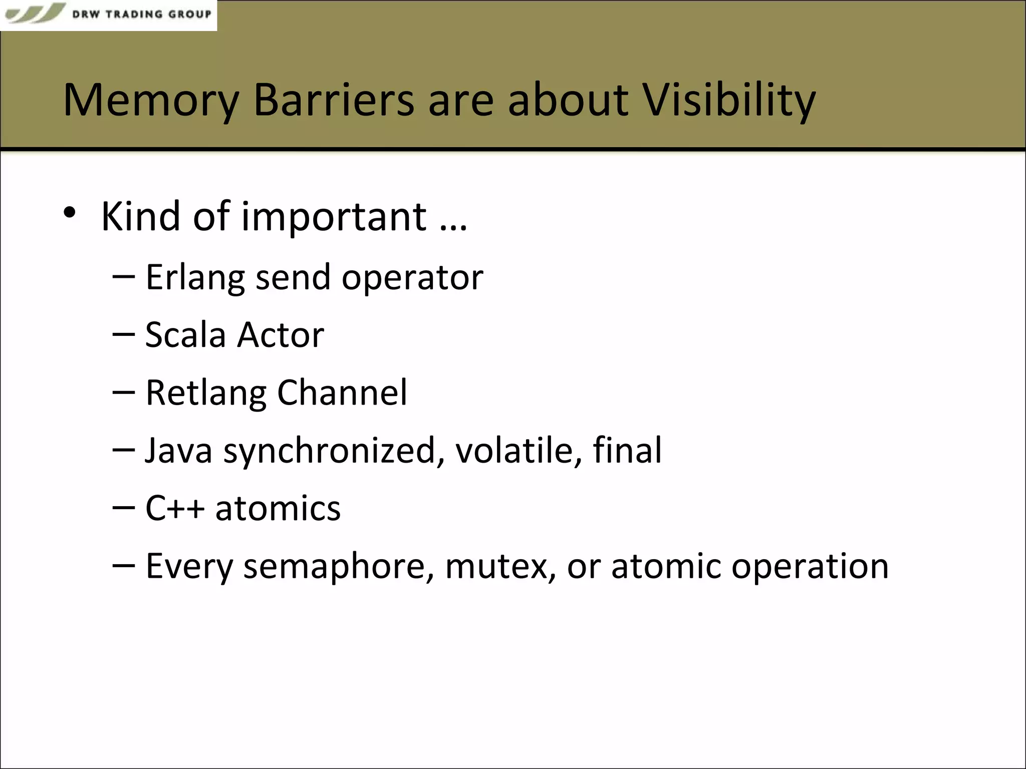 Memory Barriers | PPT