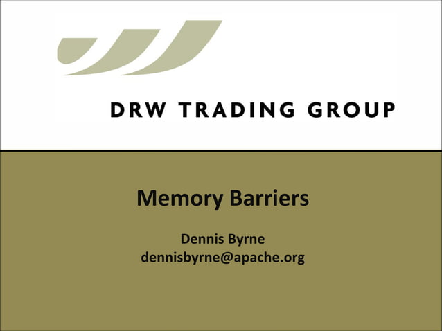 Memory Barriers | PPT