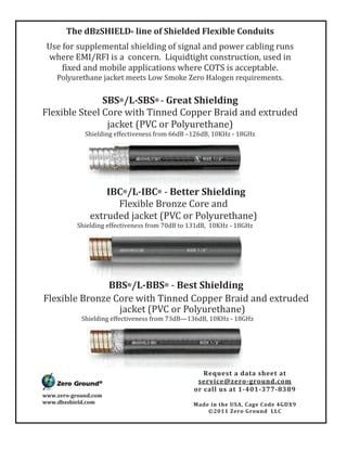 dBzSHIELD Product Line | PDF