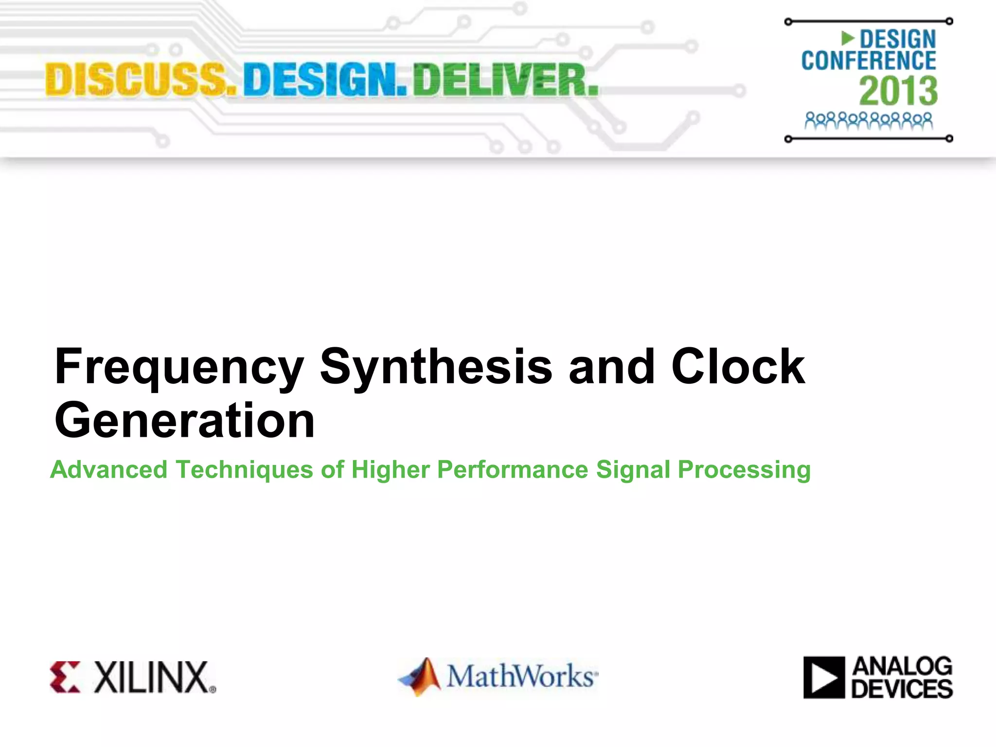 Frequency Synthesis and Clock Generation for High Speed Systems (Design ...