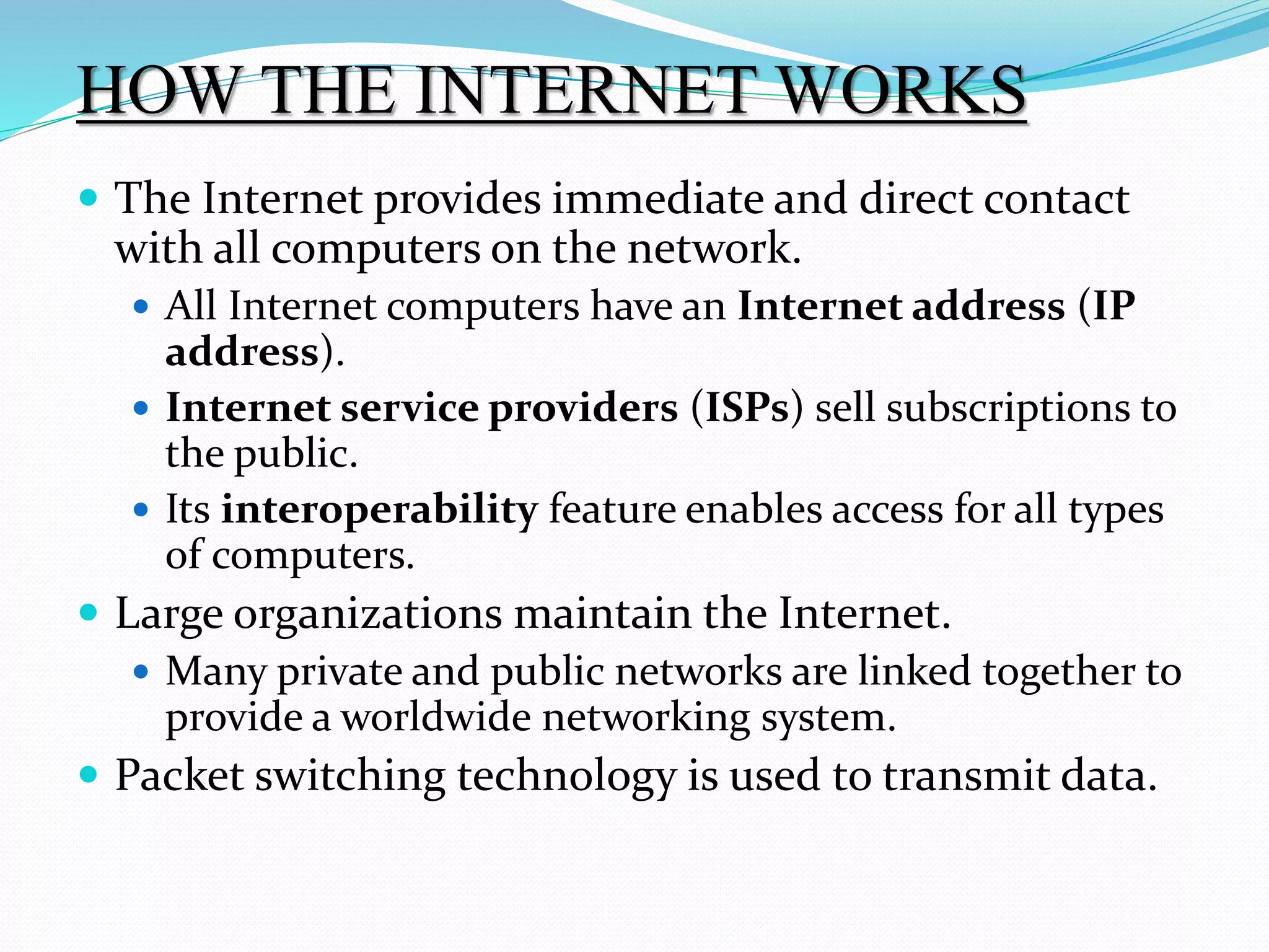 INTERNET BY TUSHAR & GROUP | PPTX