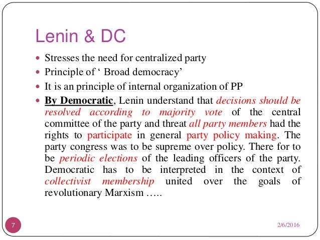 democratic centralism