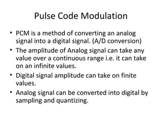 Pulse code modulation | PPT