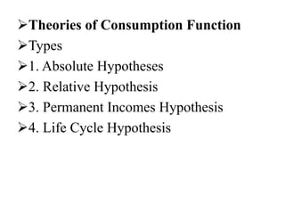 Determinants of Consumption Function | PPTX