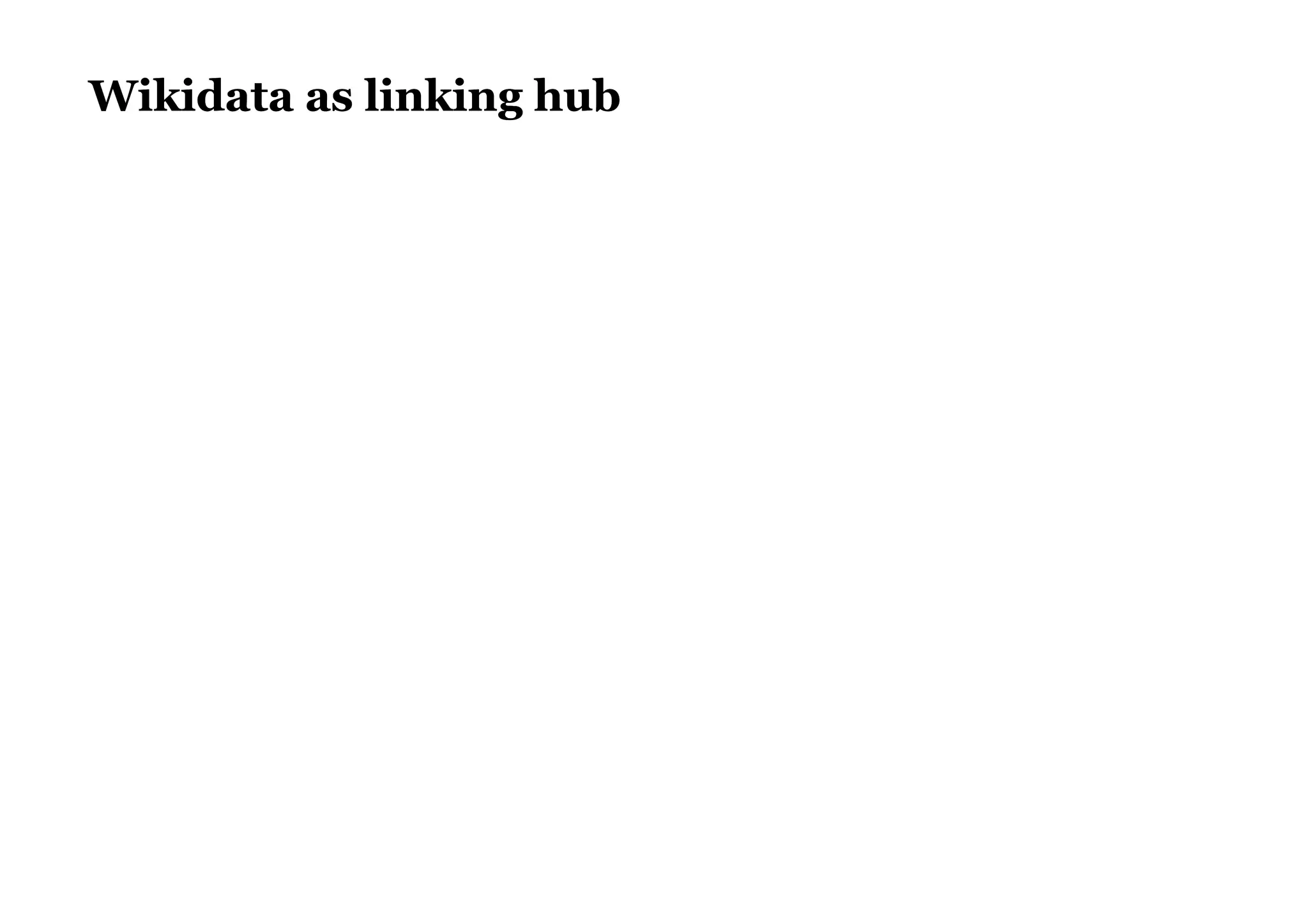 Wikidata as a hub for the linked data cloud | PPT