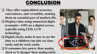 Presentation on Digital Clock | PPTX