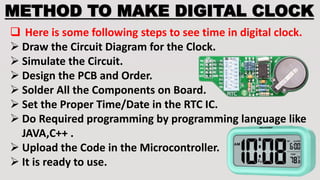 Presentation on Digital Clock | PPTX