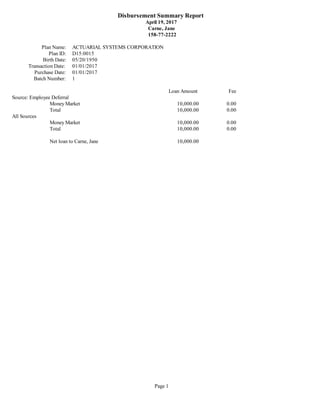 Sample Report: 401k Retirement Plan | PDF