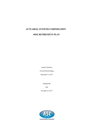 Sample Report: 401k Retirement Plan | PDF