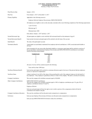 Sample Report: 401k Retirement Plan | PDF