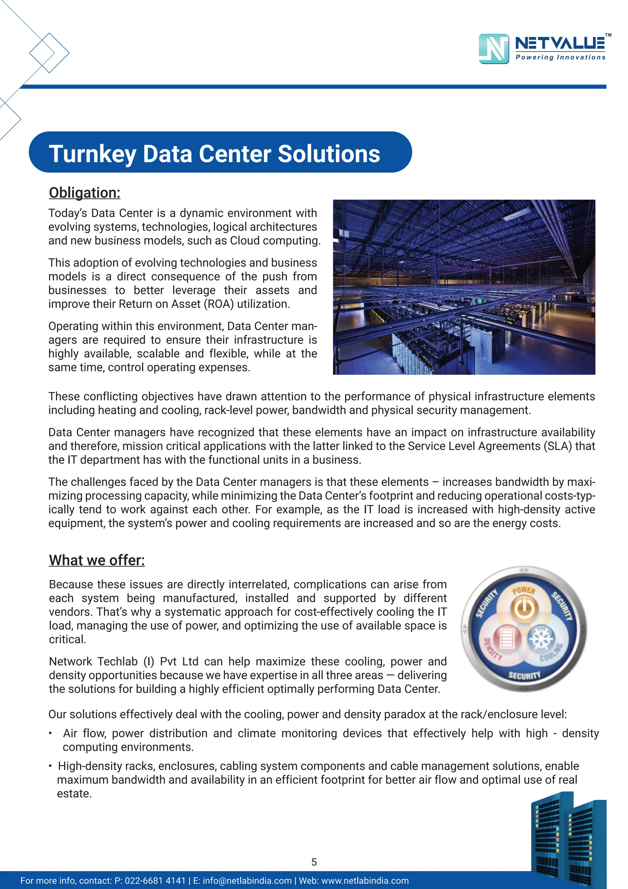 Data Center Solutions - Network Techlab India | PDF