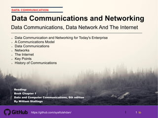 Dc ch01 : data communications, data networks, and the internet | PPT