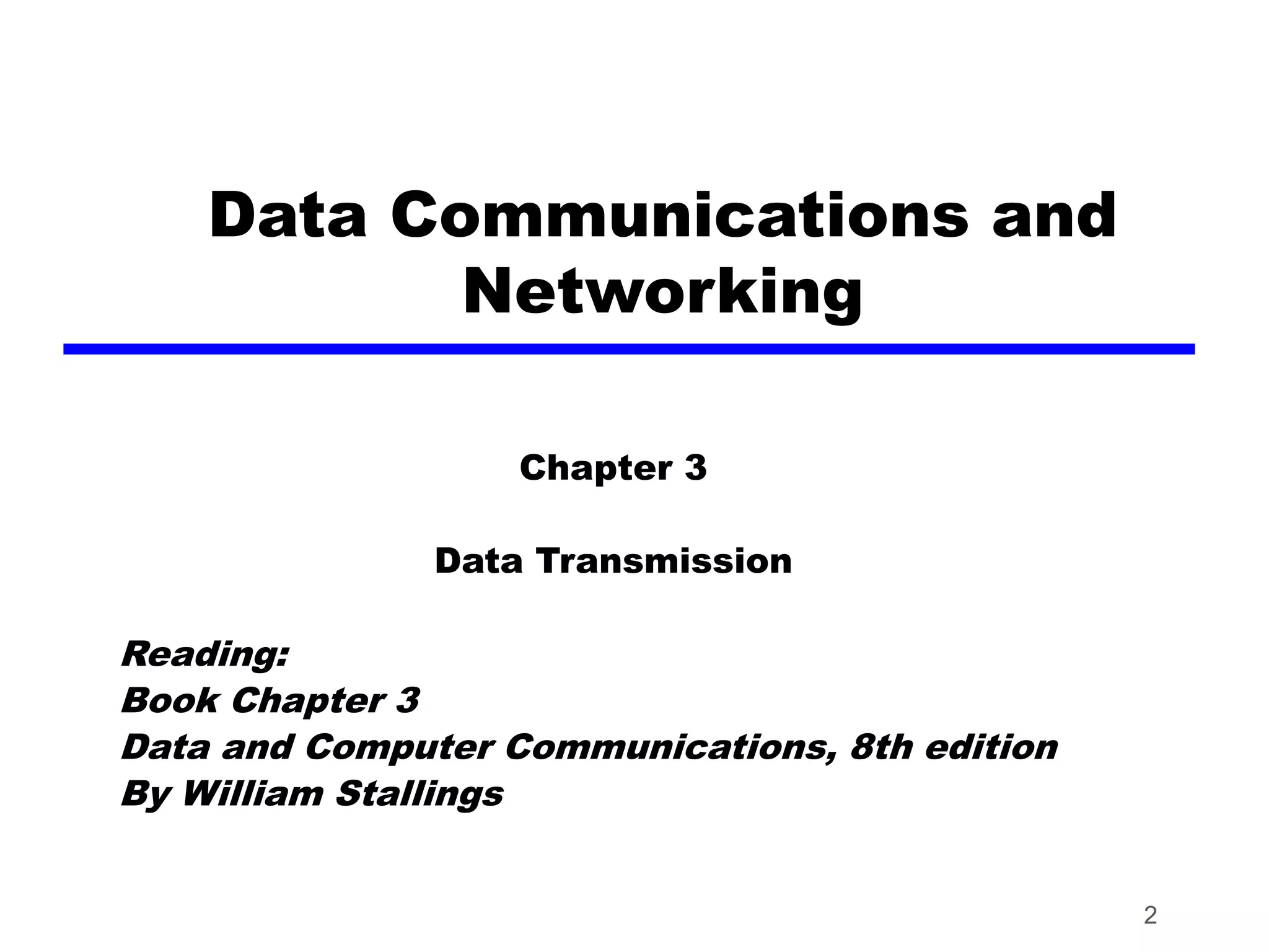 Dc ch03 : data transmission | PDF