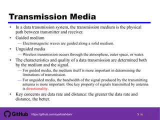 Dc ch04 : transmission media | PPT