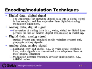 Dc ch05 : signal encoding techniques | PDF