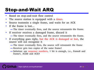Dc ch07 : error control and data link control | PDF | Computer Networking | Computing
