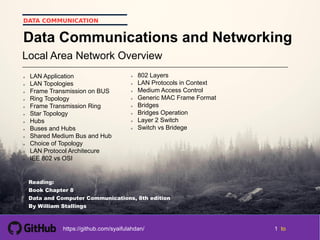Dc ch08 : local area network overview | PPT