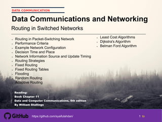 Dc ch11 : routing in switched networks | PDF