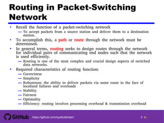 Dc ch11 : routing in switched networks | PDF