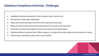 Salesforce Compliance Archiving with DataConnectiva | PPT