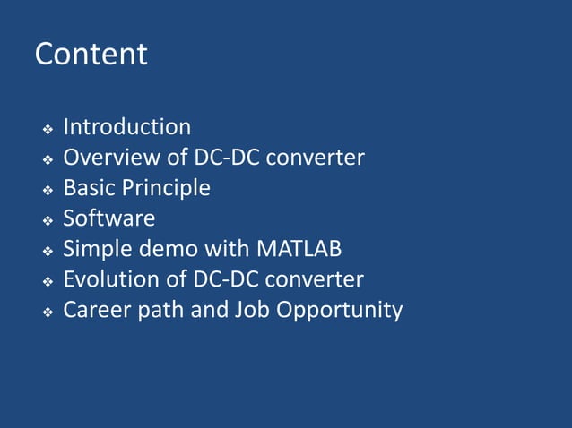 DC-DC Converter.pptx | Consumer Electronics | Technology & Computing