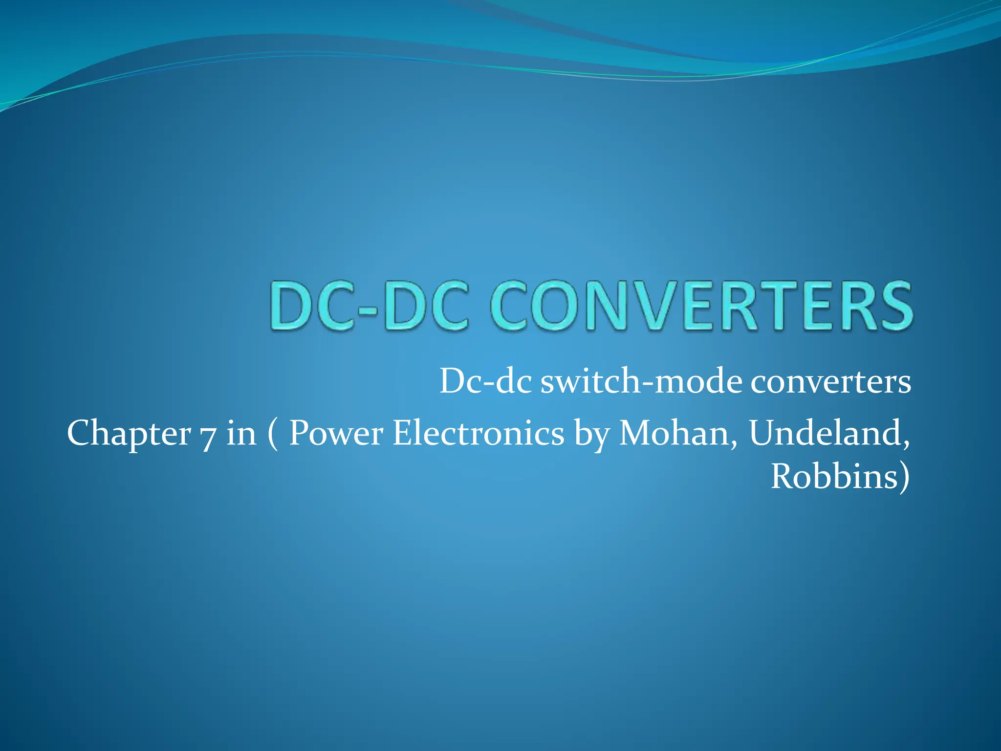 DC-DC_Converters. pptx power electronics | PPTX