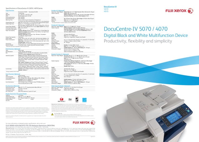 DocuCentre-IV 5070 4070 | PPT