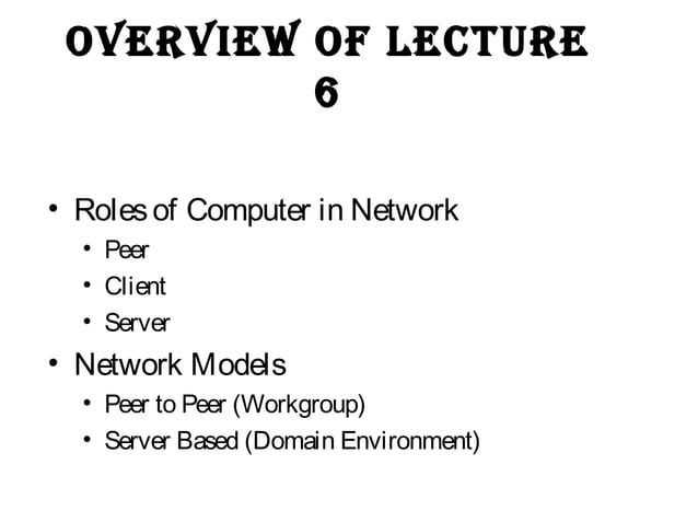 Dc lec- (network models) | PPT