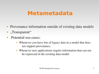 Metadata Provenance | PPT