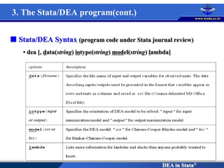 METODOLOGIA DEA EN STATA | PPT