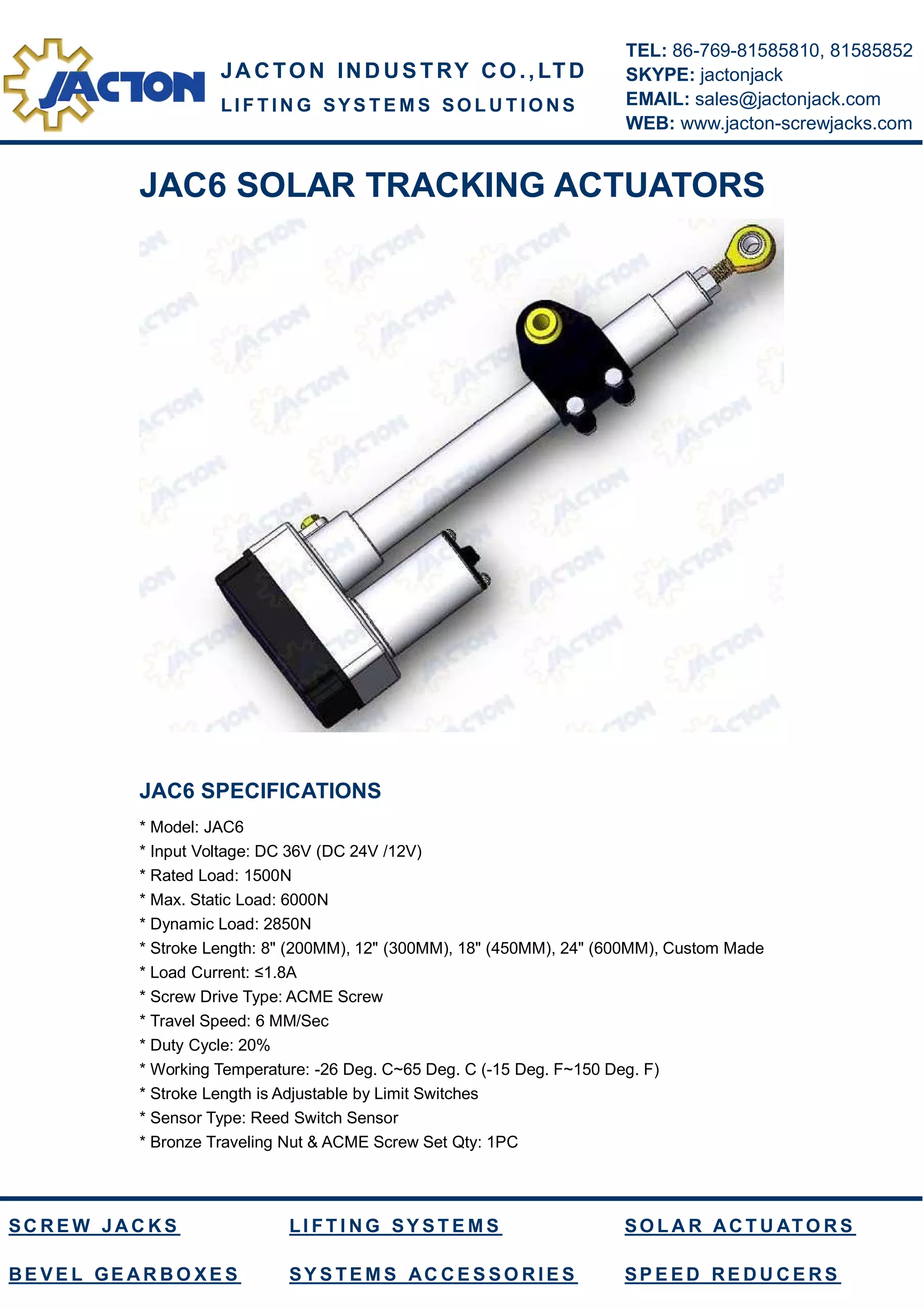 Dc 12v 24v 36v solar screw jack, screw jack type solar tracker motor ...