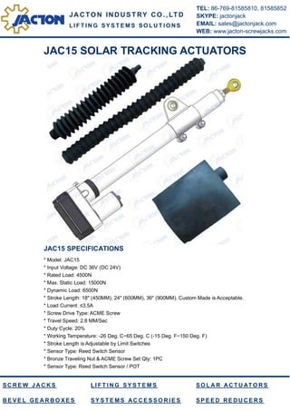 Dc 12v 24v 36v uses of solar power screw jack, screw jack for solar ...