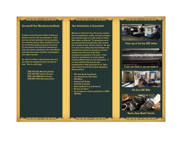 Tubal Cain Machine Shop Brochure | PDF