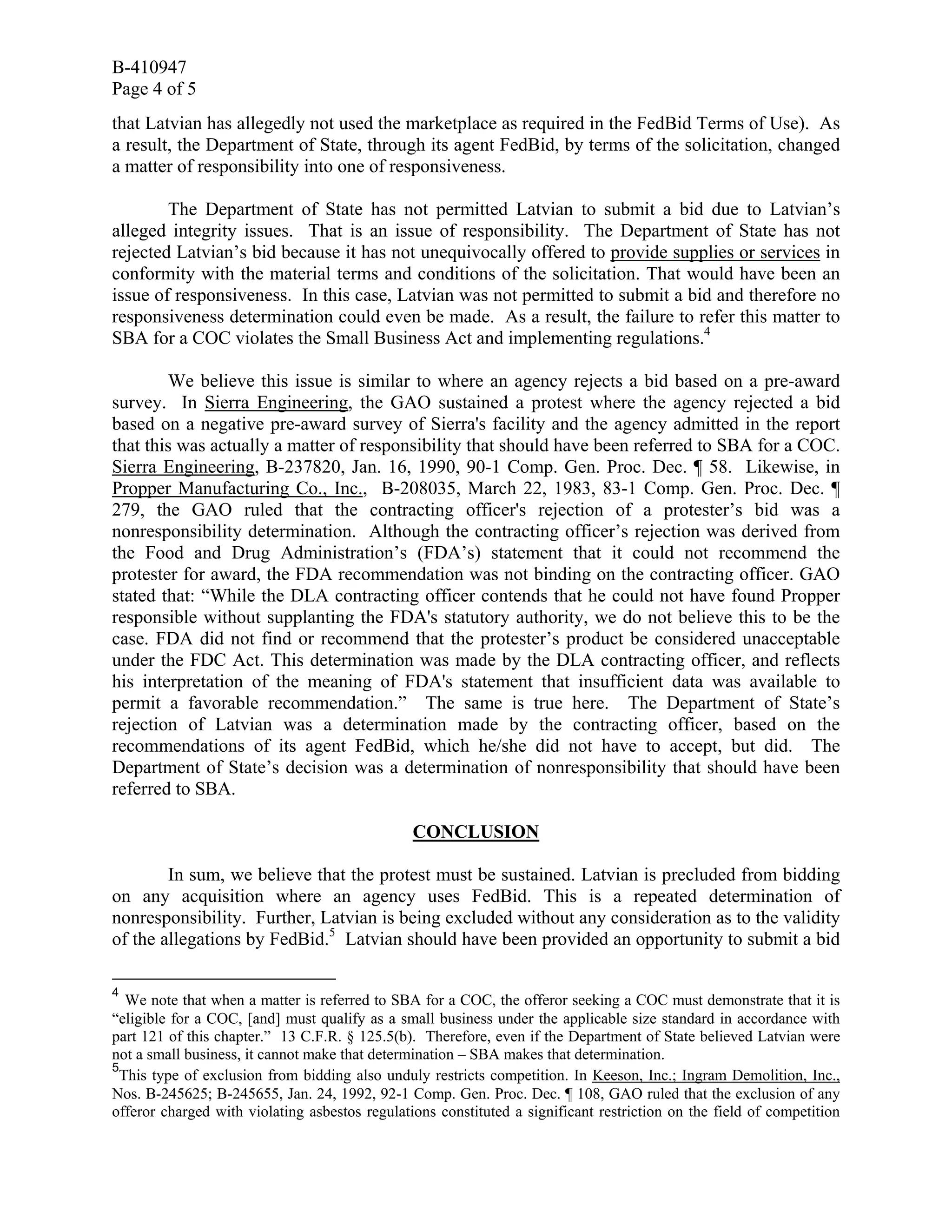 ATTCH 2 LatvianB-410947Final ( SBA OPINION ) | PDF | Business ...